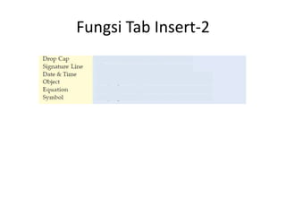 Tab tab menu pada ms.word 2007 | PPT