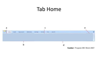 Tab tab menu pada ms.word 2007 | PPT