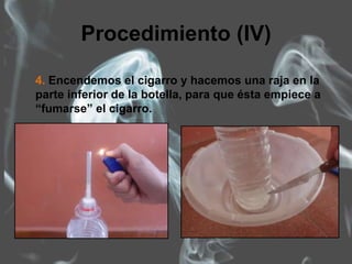 La botella fumadora | PPTX