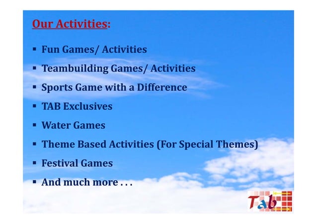 Team Building/Fun Learning Activities, Family Day Activities, Theme ...