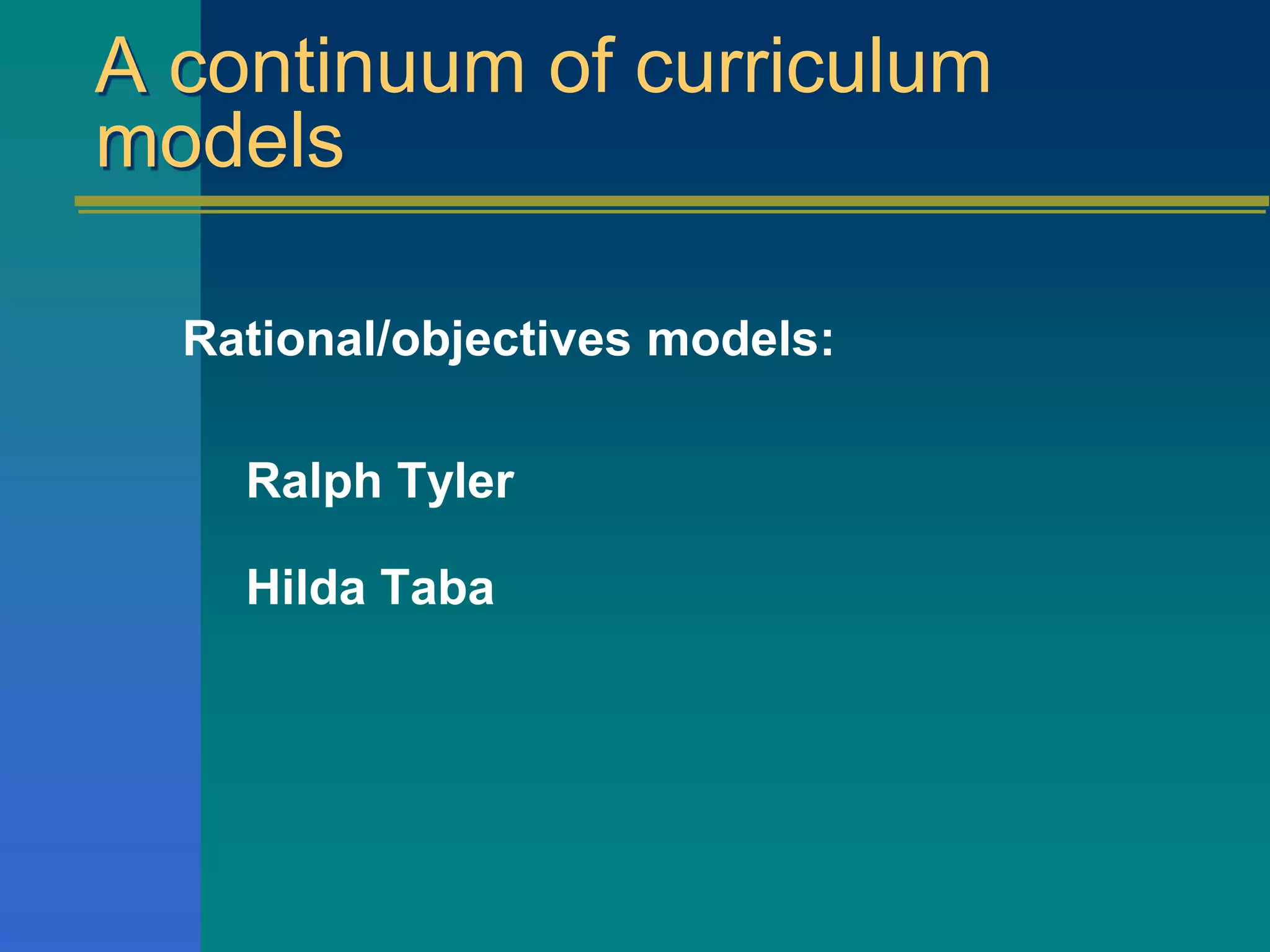 Taba model of curriculum development | PPTX