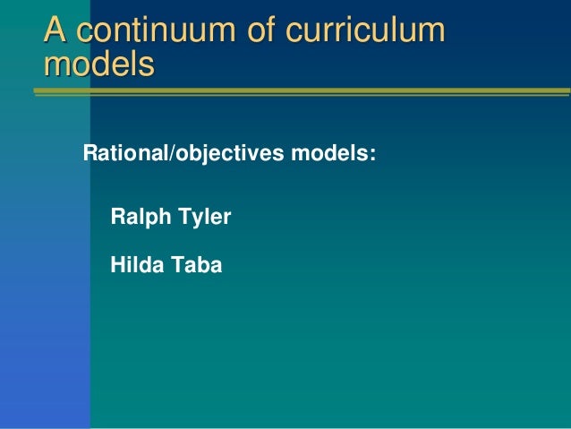 Taba model of curriculum development