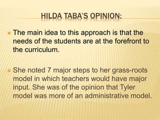 Taba model of curriculum development | PPTX