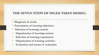 Taba model of curriculum development | PPTX