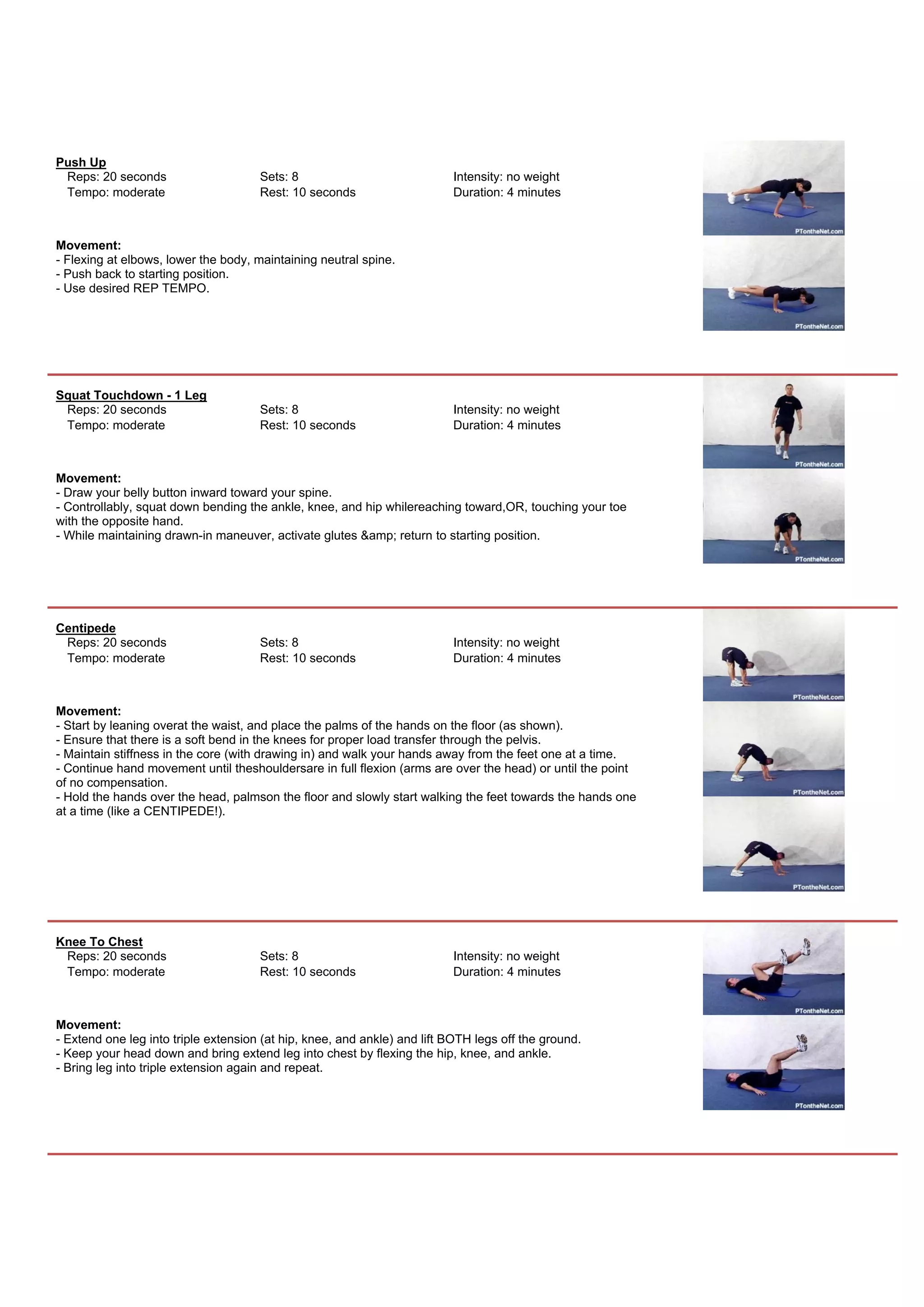Tabata exercises - Advanced | PDF