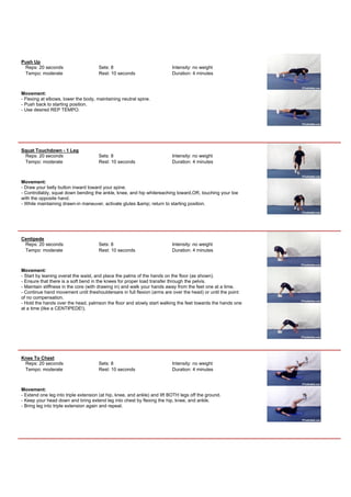 Tabata exercises - Advanced | PDF