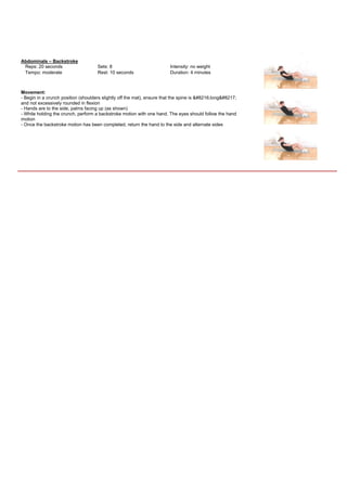 Tabata exercises - Advanced | PDF