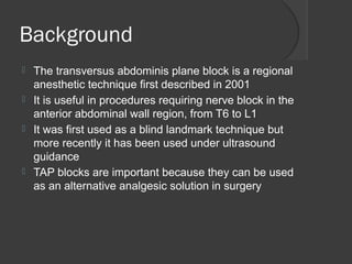 TAP Block | PPT