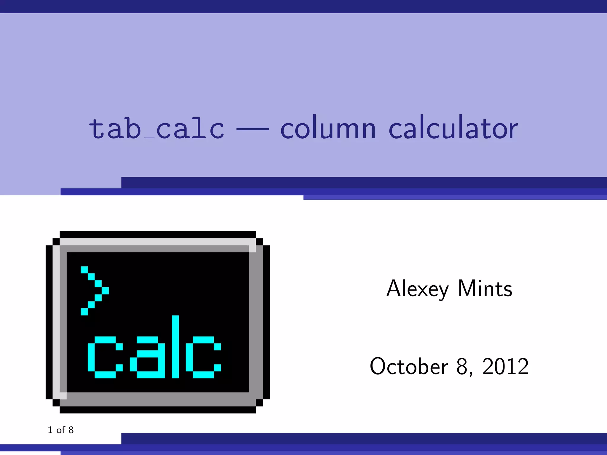 Tab calc presentation | PPT