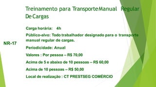 tabela de preços PREST SEG SEGURANÇA DO TRABALHO | PPTX