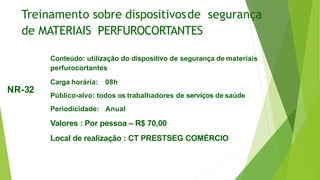 tabela de preços PREST SEG SEGURANÇA DO TRABALHO | PPTX