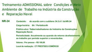 tabela de preços PREST SEG SEGURANÇA DO TRABALHO | PPTX