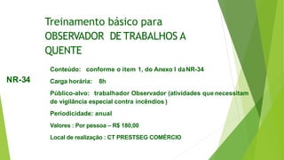 tabela de preços PREST SEG SEGURANÇA DO TRABALHO | PPTX