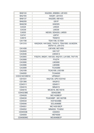 Tabela entre vários c is | DOCX | Computer Peripherals | Computing