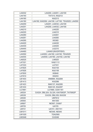 Tabela entre vários c is | DOCX | Computer Peripherals | Computing