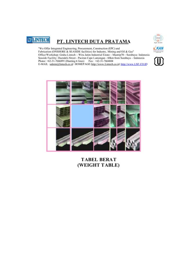 Tabel baja standard | PDF