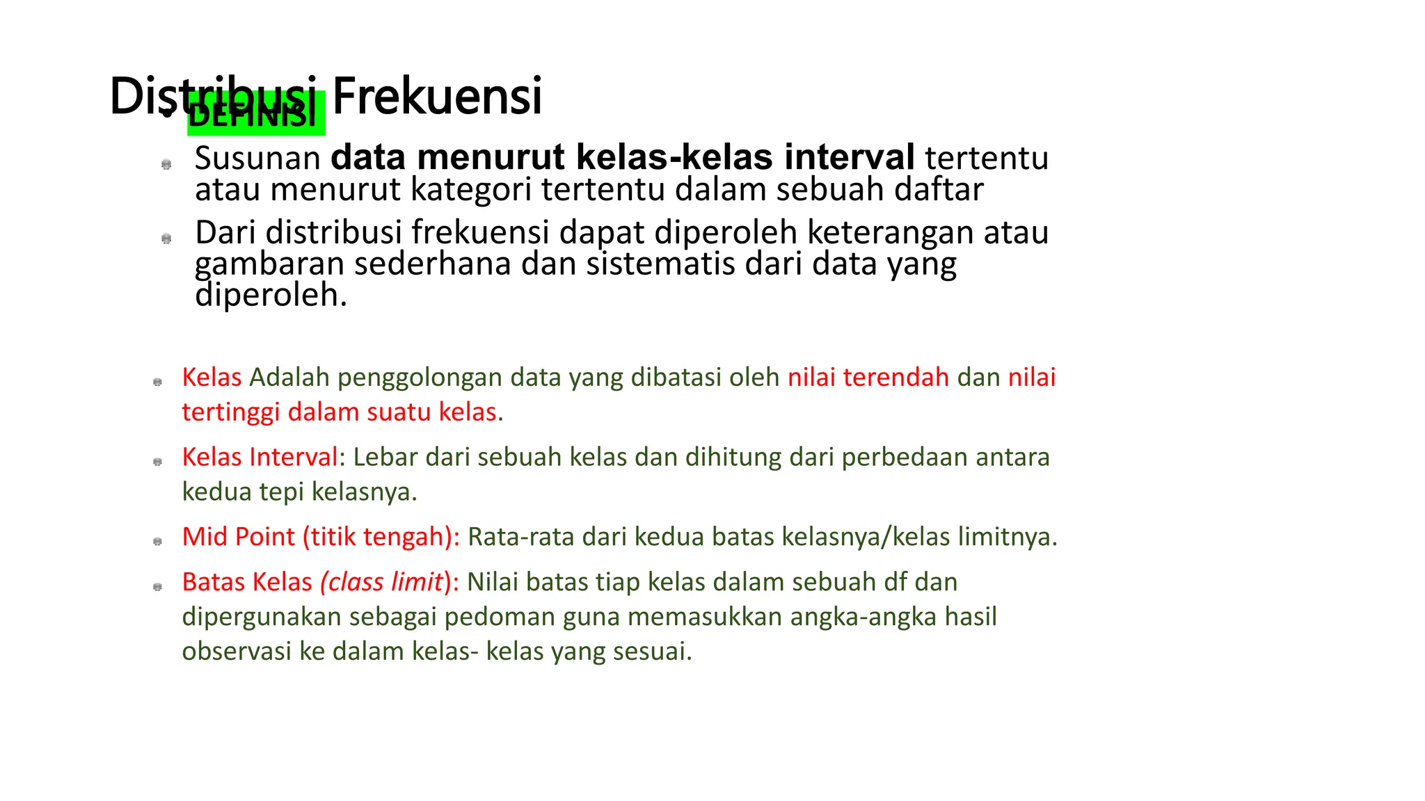 Statistik Deskriptif: Tabel Distibusi Frekuensi, Grafik | PPTX