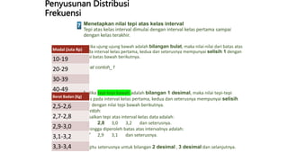 Statistik Deskriptif: Tabel Distibusi Frekuensi, Grafik | PPTX