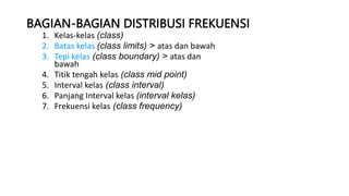 Statistik Deskriptif: Tabel Distibusi Frekuensi, Grafik | PPTX