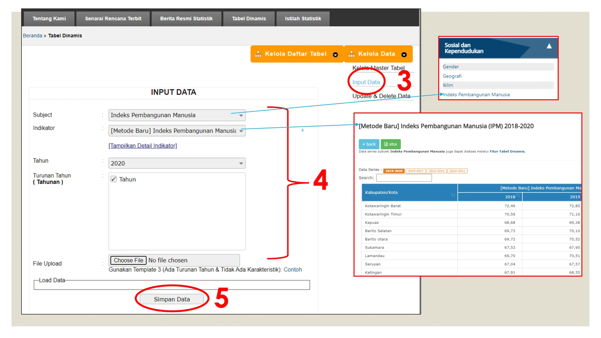 Tutorial Upload Tabel DInamis di Website Resmi BPS | PPTX