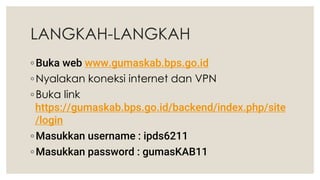 Tutorial Upload Tabel DInamis di Website Resmi BPS | PPTX