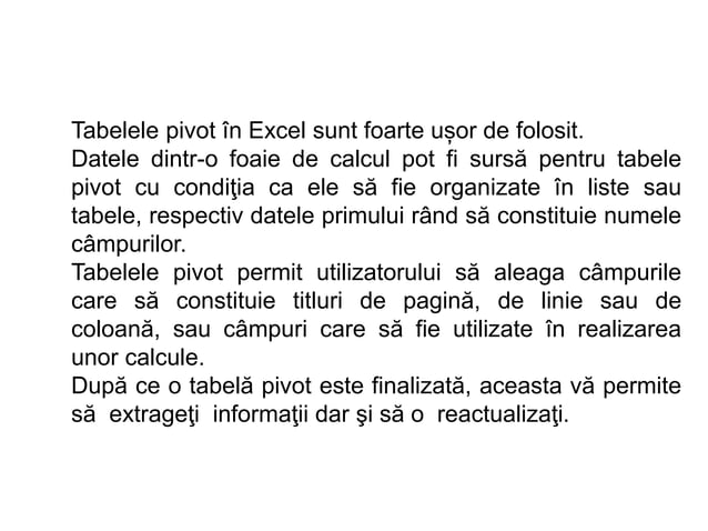 Tabele pivot | PPTX