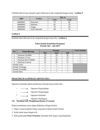 Tabel formula | PDF