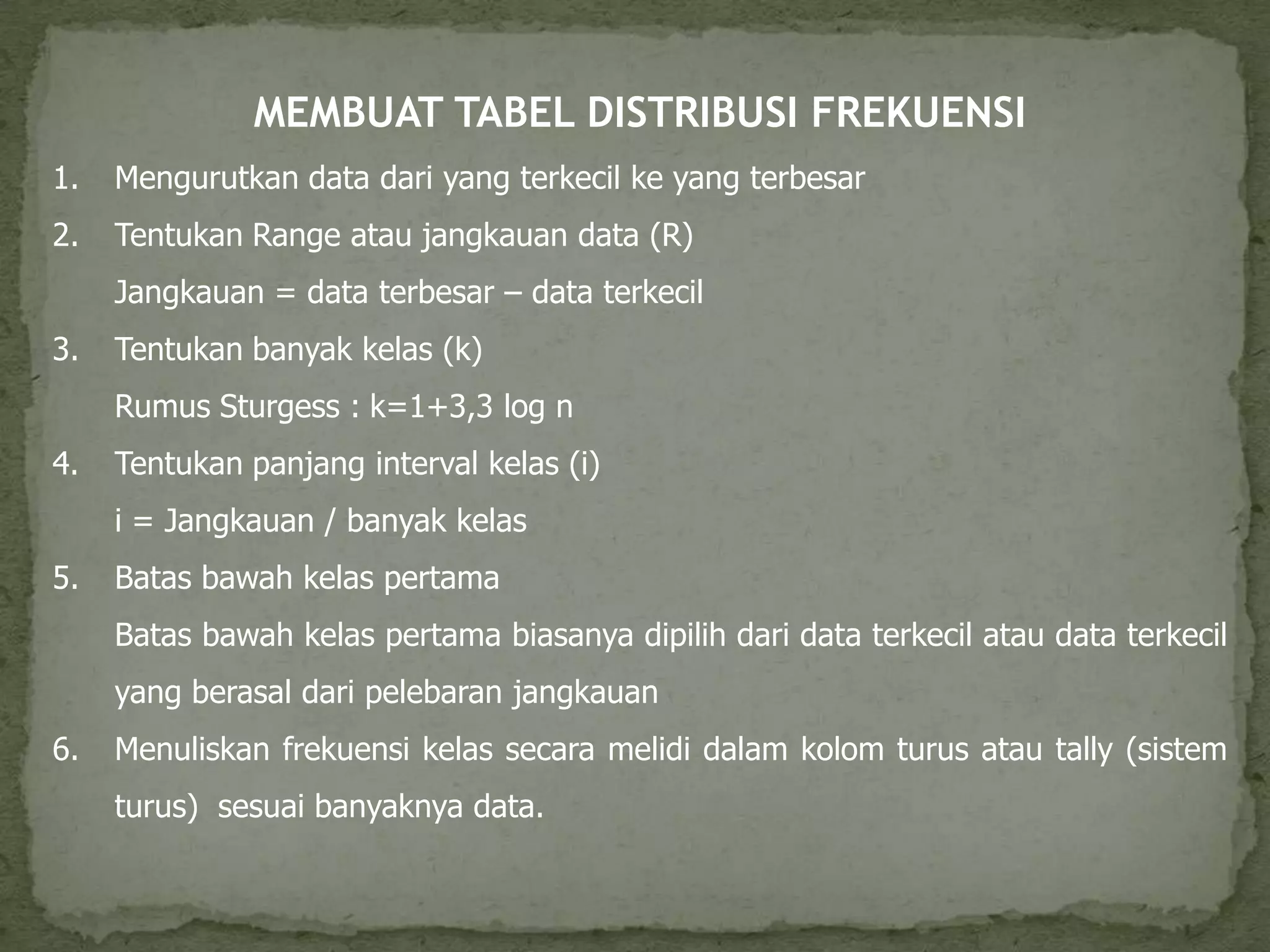 Tabel frekuensi | PPTX