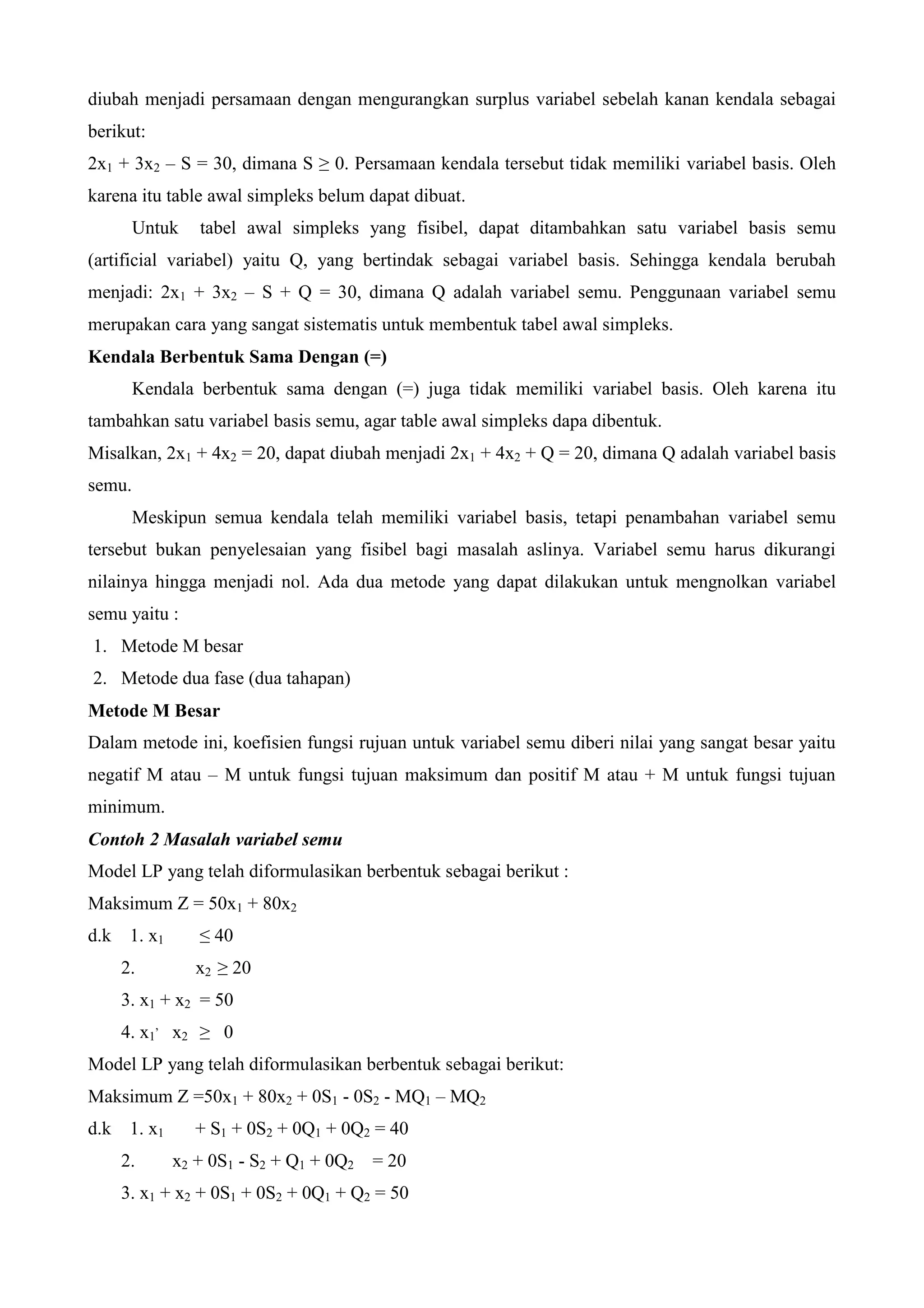 Metode Simplek Minimasi | DOCX