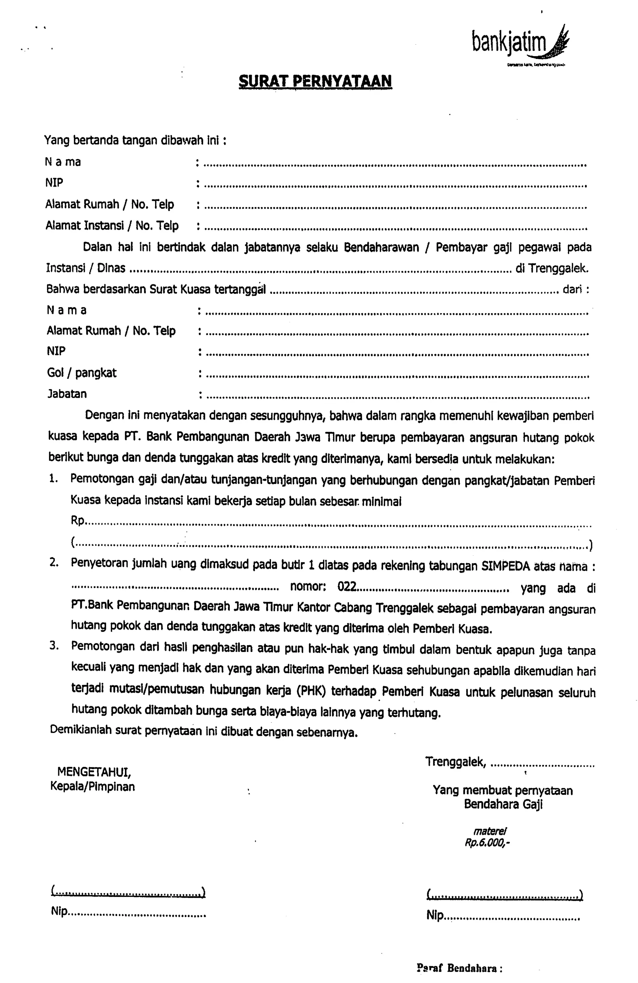 Tabel kredit multiguna bank jatim | PDF