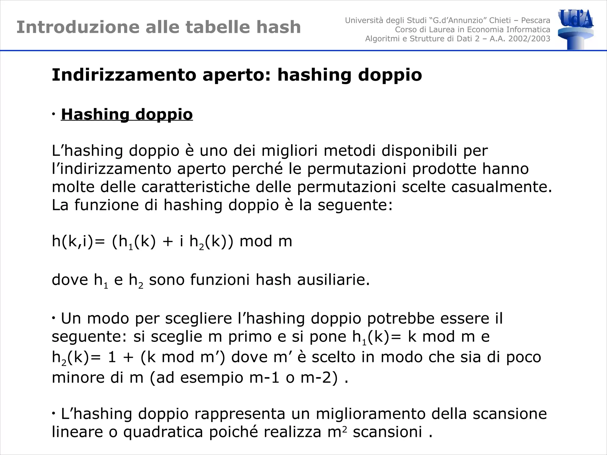 Introduzione alle tabelle hash | PDF