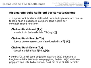 Introduzione alle tabelle hash | PPT
