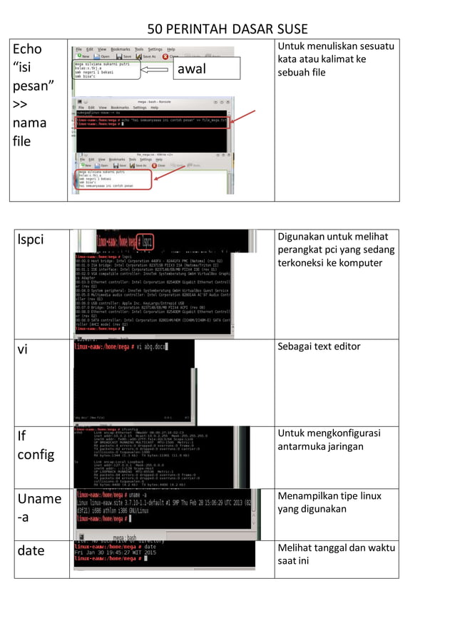 Tabel perintah dasar_linux_mega | PDF