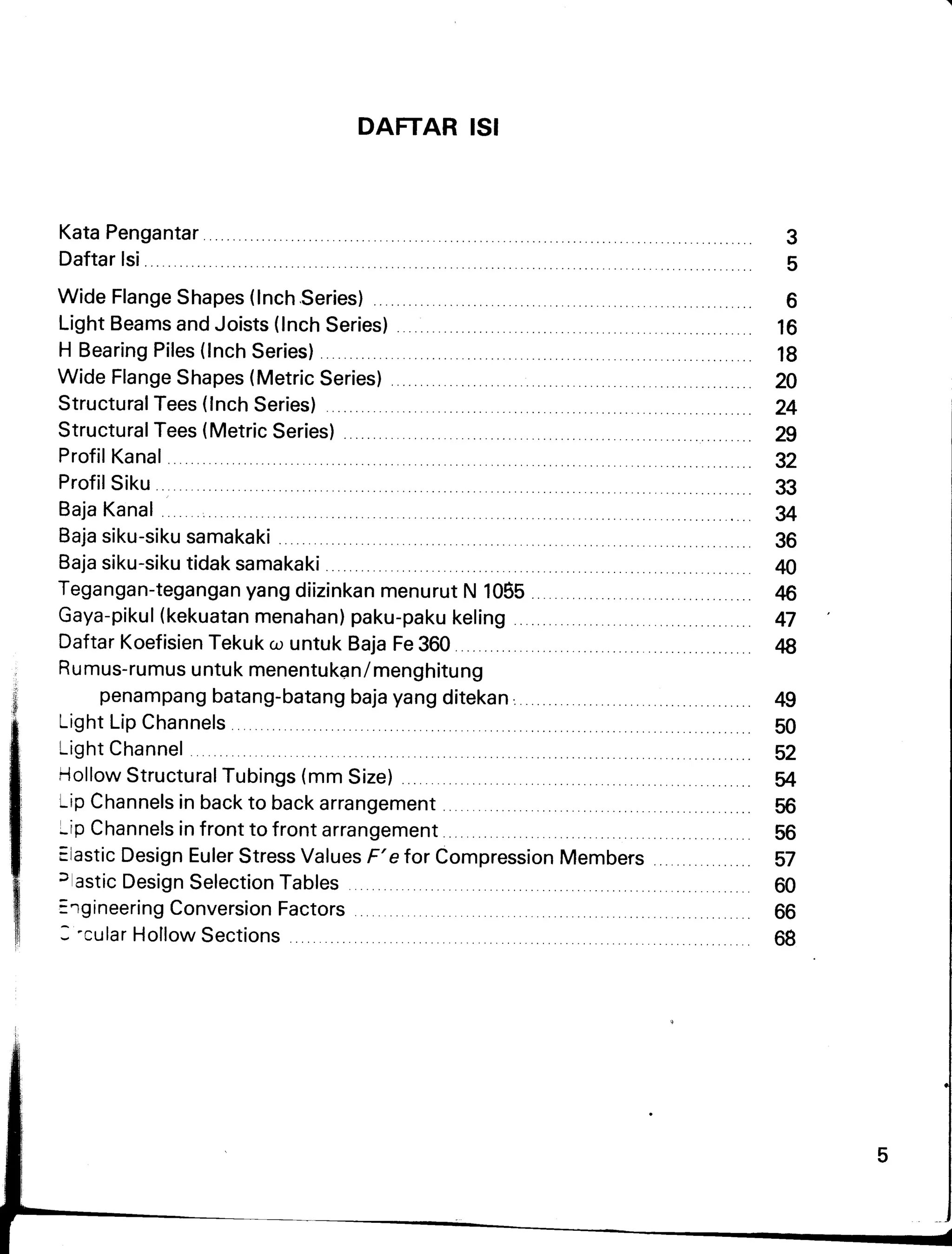 Tabel Profil Konstruksi Baja | PDF