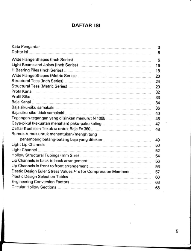 Tabel Profil Konstruksi Baja | PDF