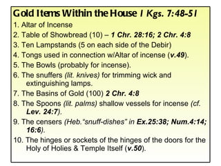 Tabernacle – Temple charts | PPT