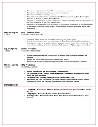 Tabish Bhimani's Resume | DOC
