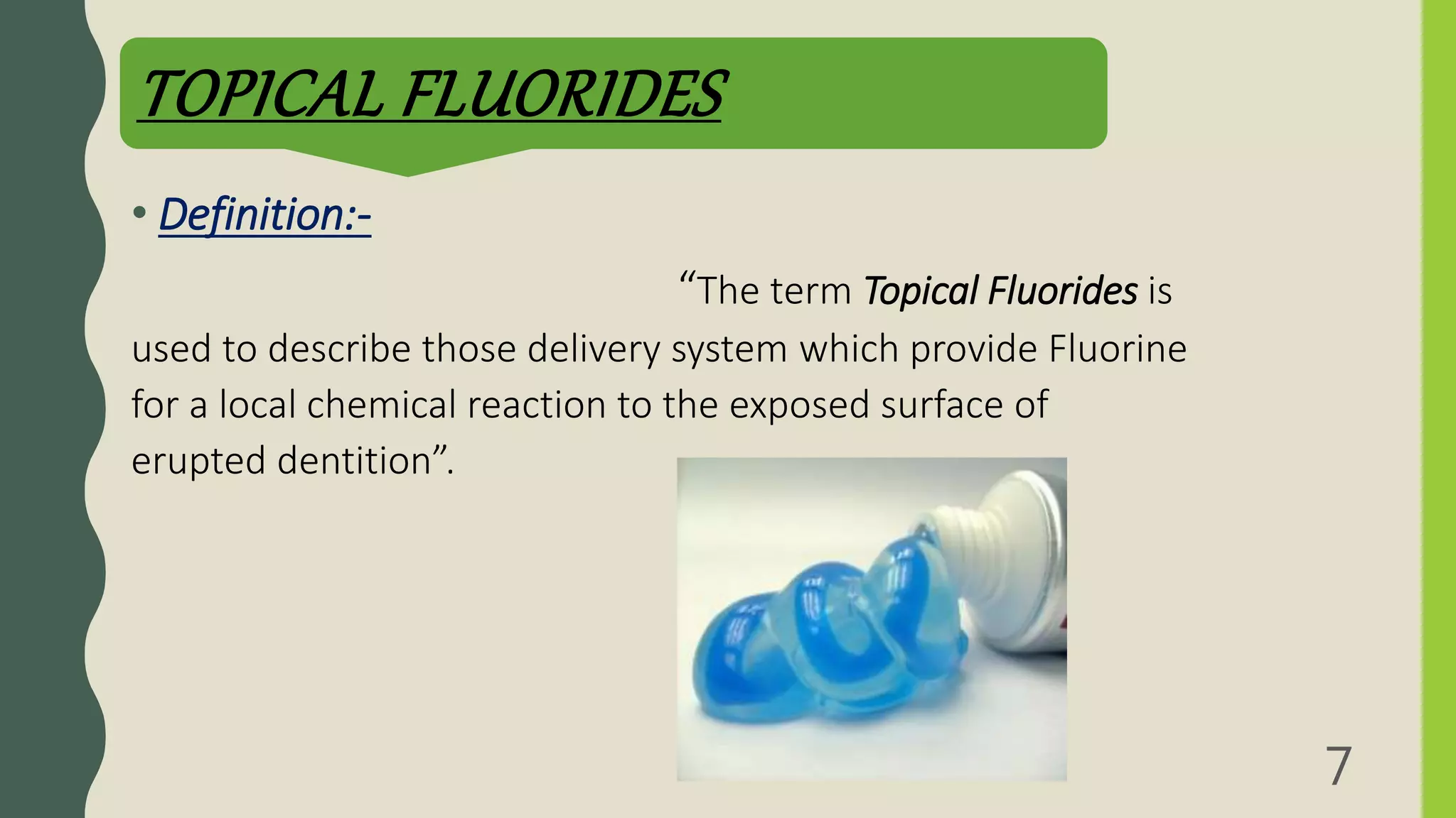 classification of systemic and topical fluorides | PPTX