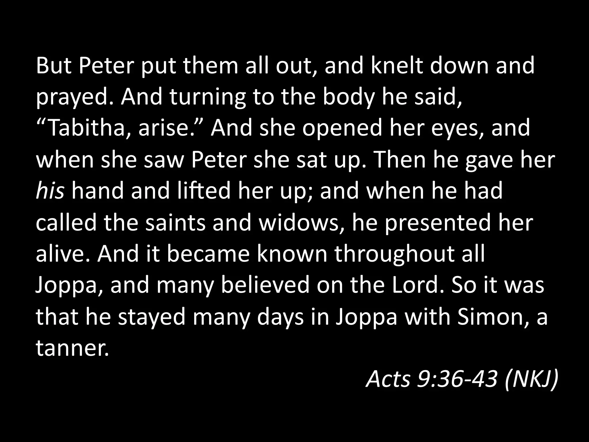 Tabitha, Arise Slides 10/27/13 | PDF