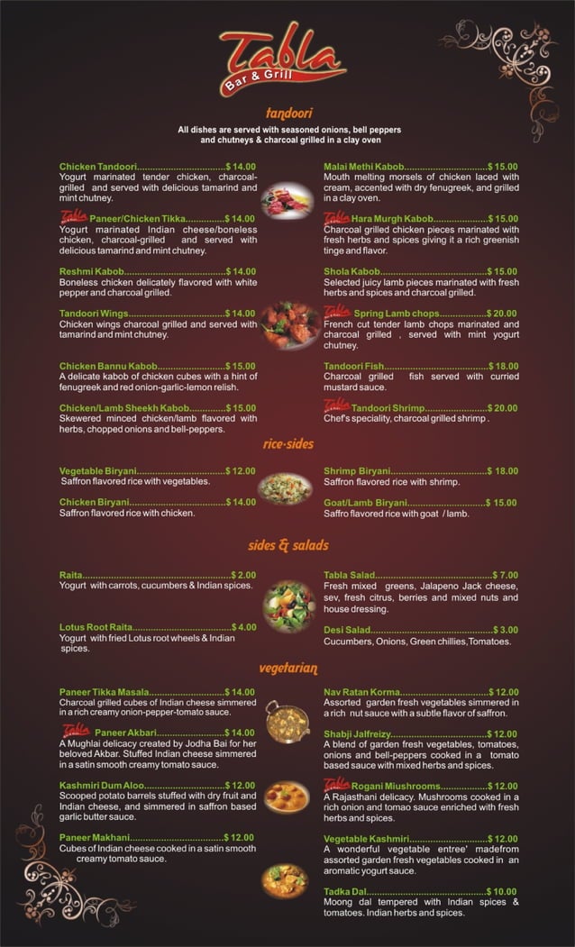 Tabla menu | PDF | Bars & Restaurants | Attractions