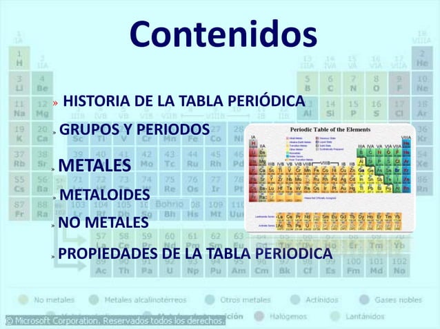 tabla periodica de los elementos quimicos-ppt | PPT