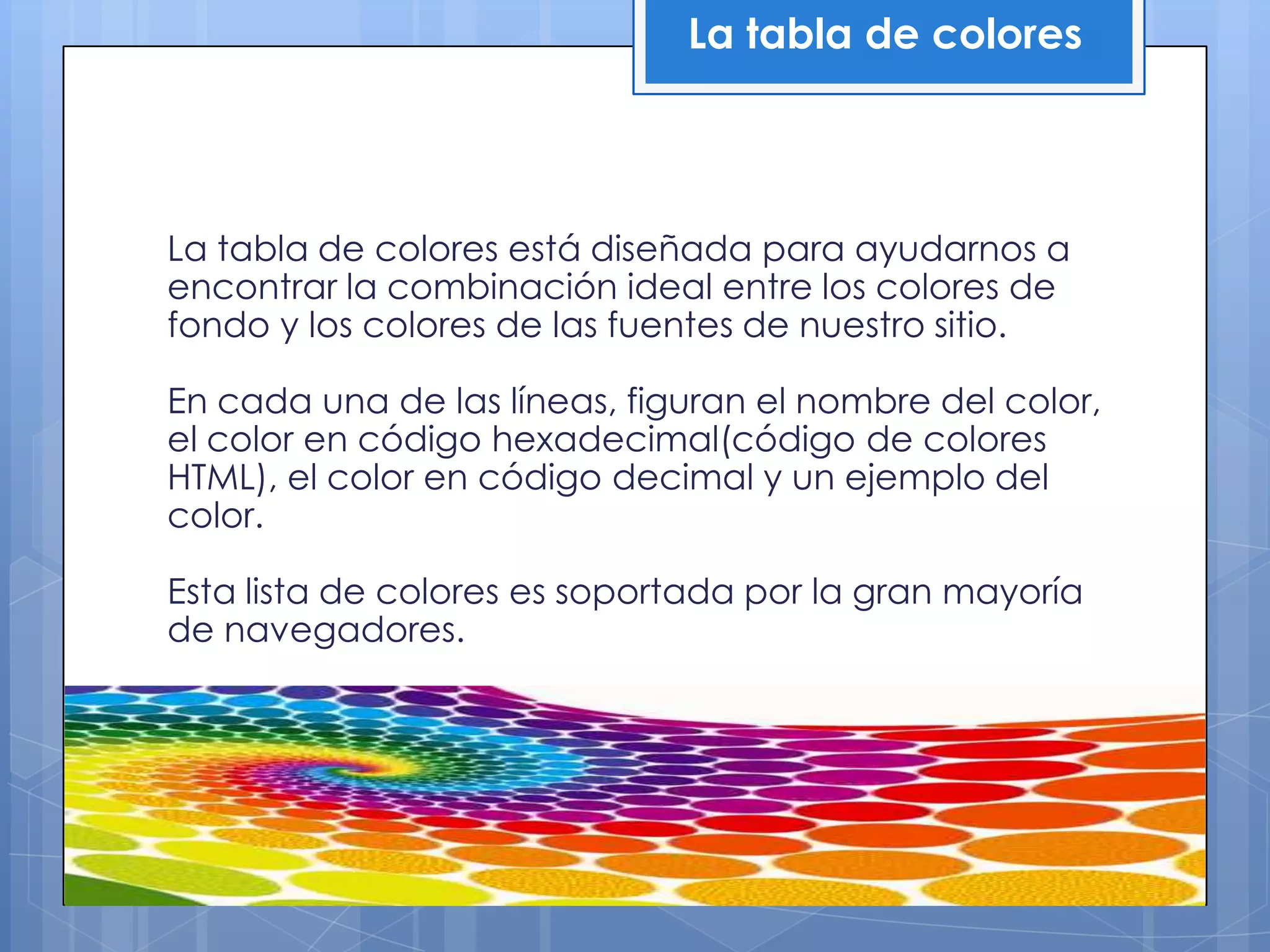 TABLA DE COLORES UTA | PPT