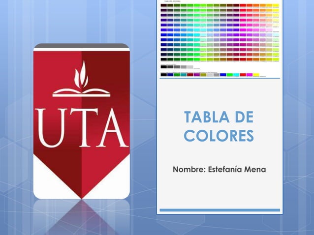 TABLA DE COLORES UTA | PPT