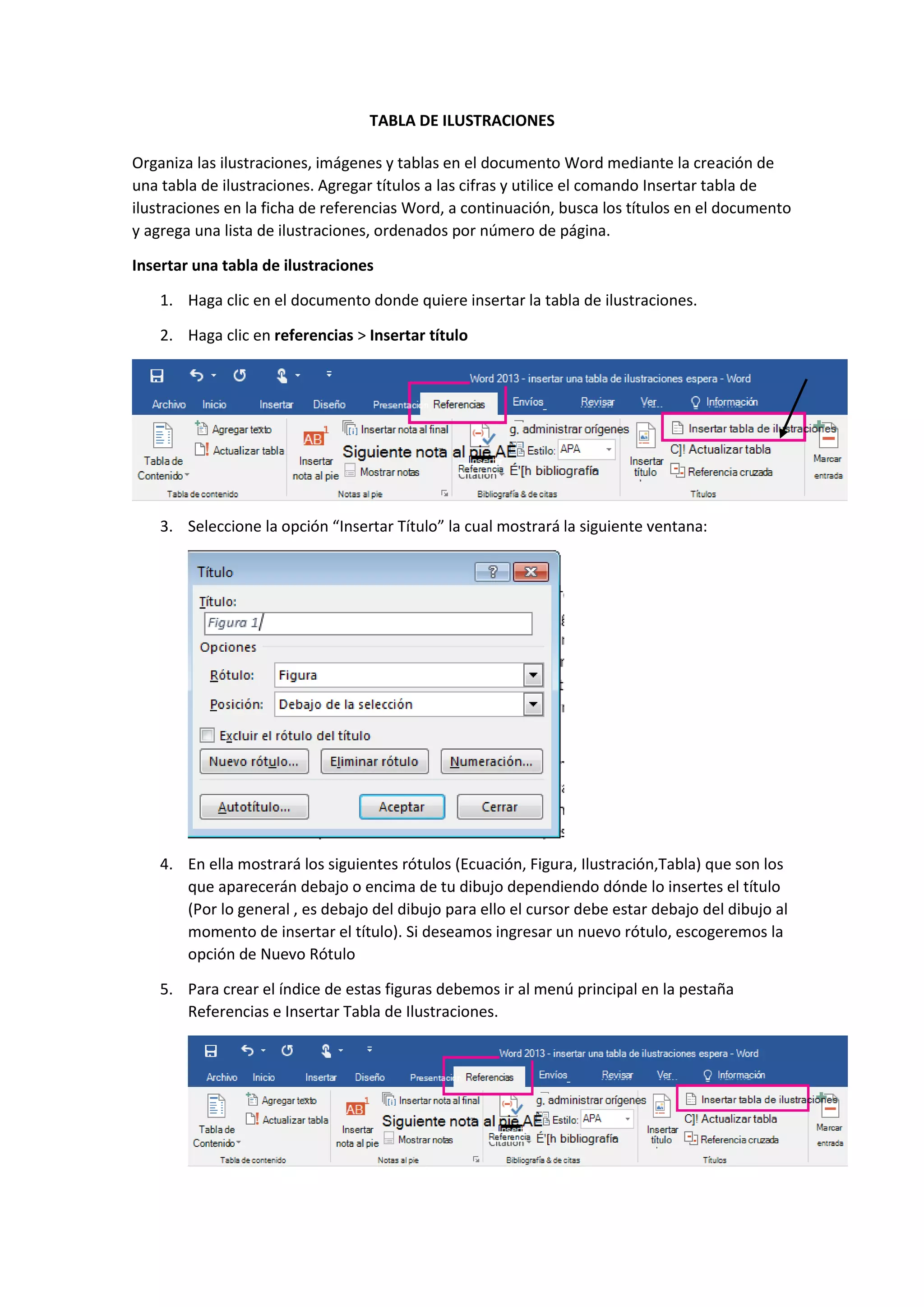 Tabla de ilustraciones | PDF