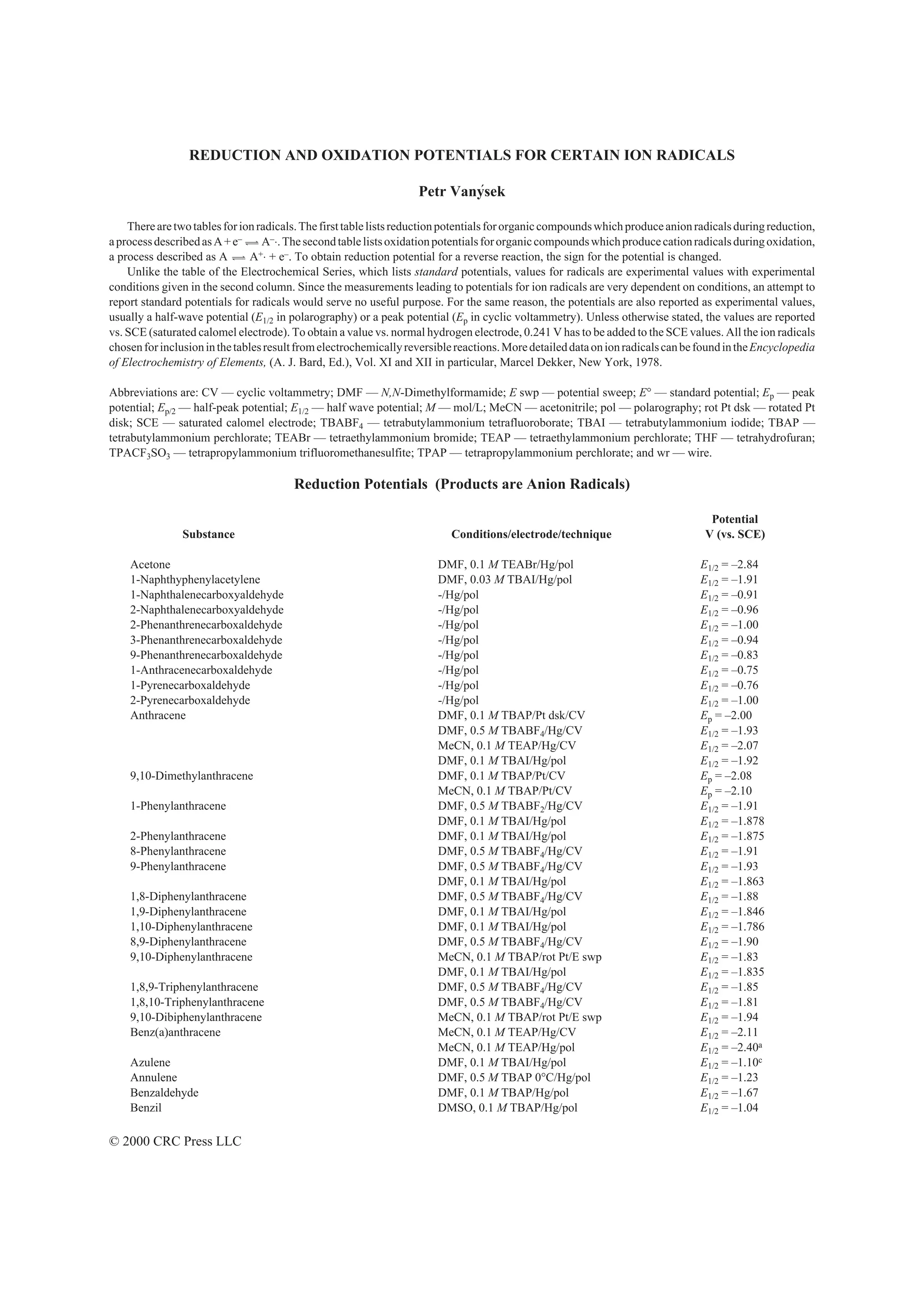 Tabla de potenciales redox | PDF