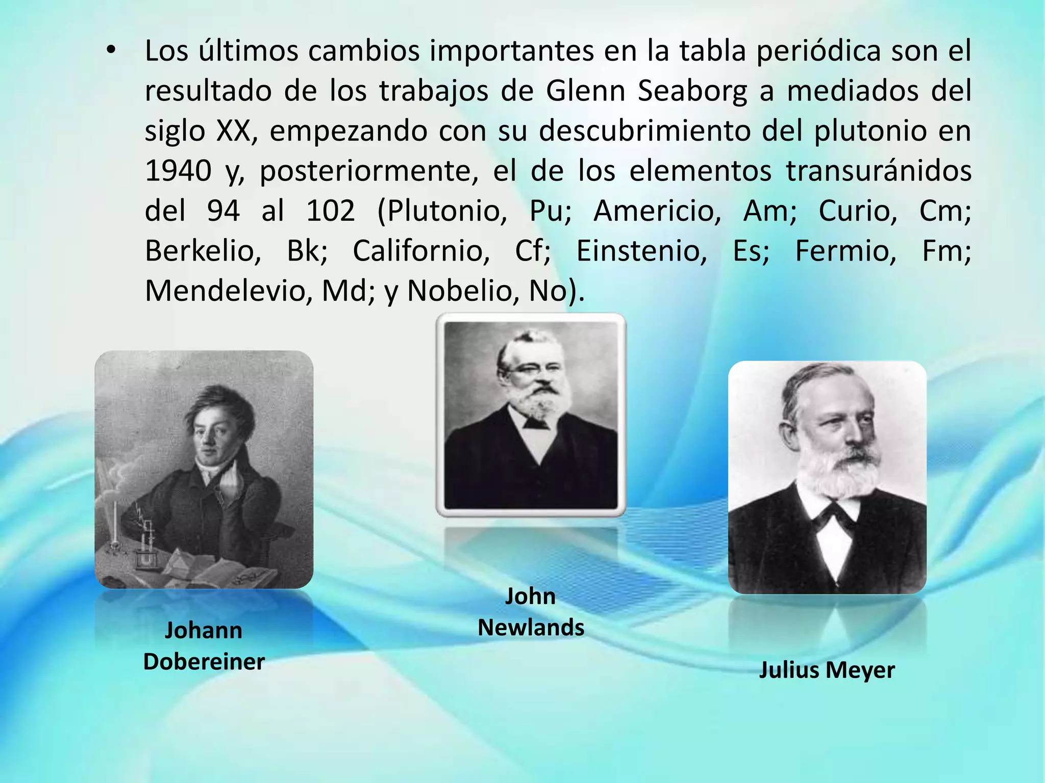 Tabla periodica | PPTX | Physics | Science