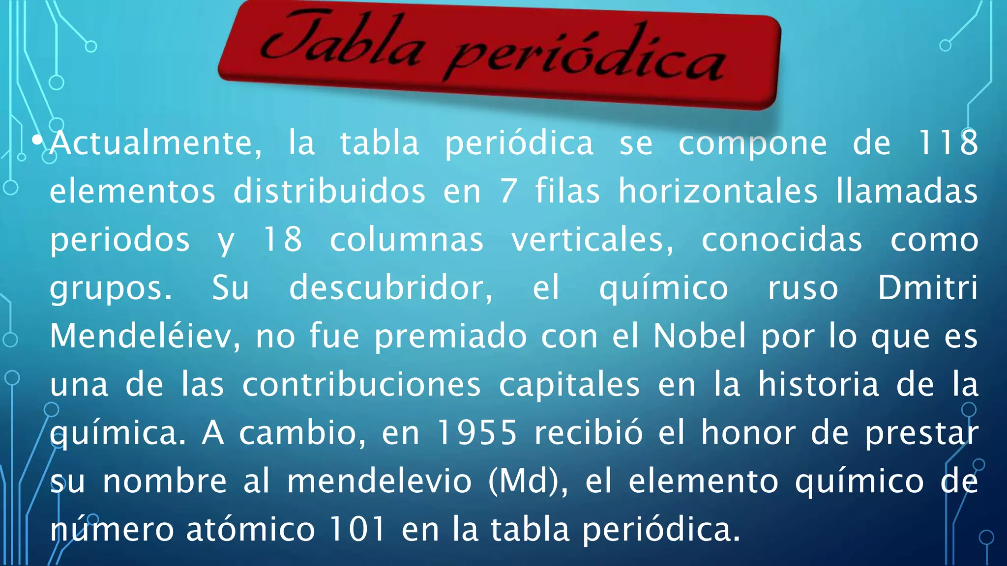 Tabla periódica Molina Valeria | PPT
