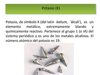 bloque S de Tabla periódica | PPT