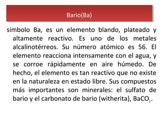 bloque S de Tabla periódica | PPT