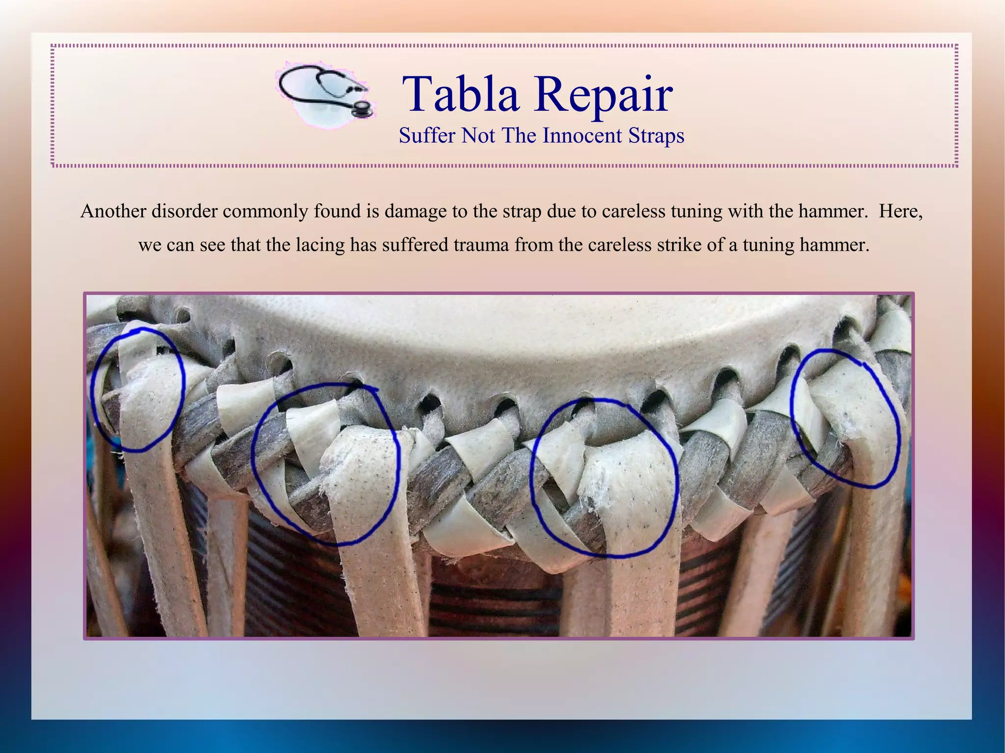 Tabla Repair: A Case Study | ODP